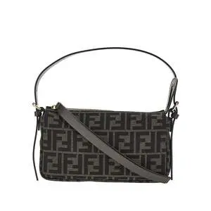 Fendi Zip Top' Small Bag - Brown