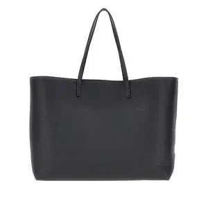 Fendi Medium 'roll' Grained Leather Shopping Bag - Black
