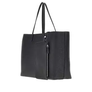 Fendi Grained Leather Shopping Bag - Black