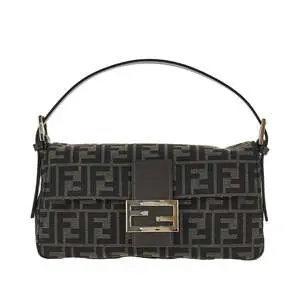 Fendi Baguette 26424' Bag - Brown