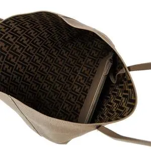 Fendi Medium 'roll' Grained Leather Shopping Bag