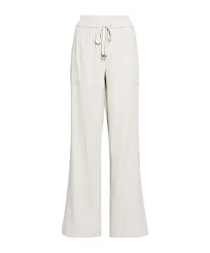 Lorena Antoniazzi Linen-blend Wide-leg Trousers - White
