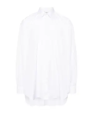 Vetements Logo-tag Cotton Shirt - White