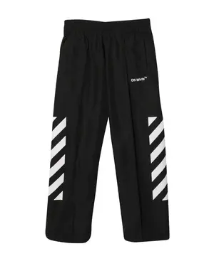 Off-White Logo Print Rain Jacket - Black