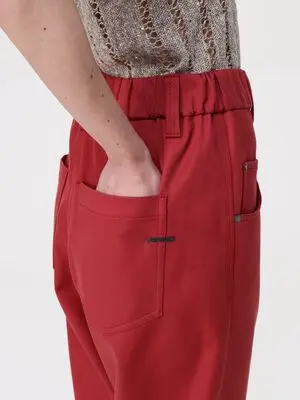 Brunello Cucinelli High Waisted Straight Leg Trousers - Red