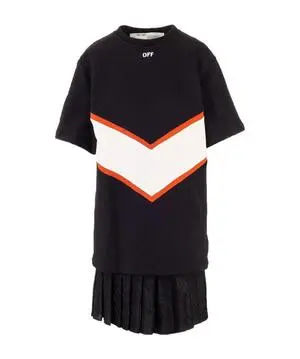 Off-White Contrasting Panels T-shirt Dress
