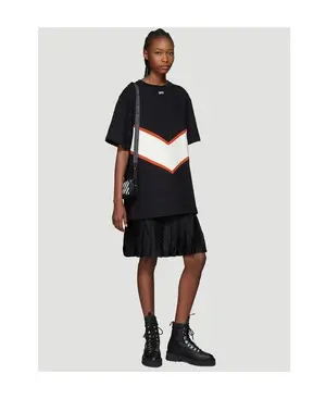 Off-White Contrasting Panels T-shirt Dress