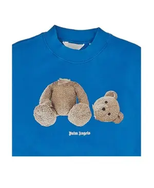 Palm Angels Teddy-print Crew-neck Sweatshirt