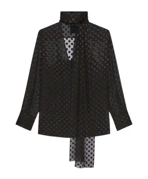 Givenchy Polka Dots Printed Blouse - Black