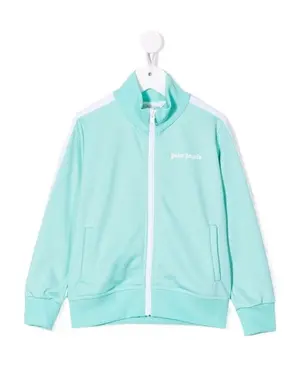 Palm Angels Logo-print Zipped Jacket - Blue