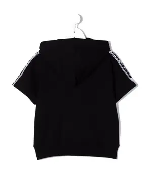 Off-White Logo-tape Short-sleeve Hoodie
