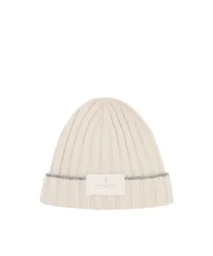 Brunello Cucinelli Ribbed Knit Beanie - Beige