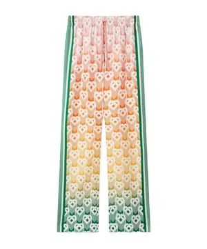 Casablanca Gradient Heart Monogram Wide Leg Trousers - Pink