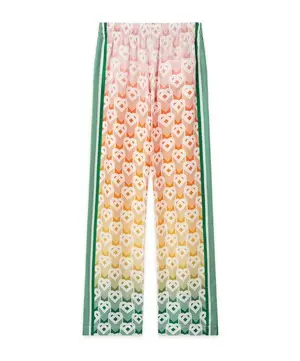 Casablanca Gradient Heart Monogram Wide Leg Trousers - Pink