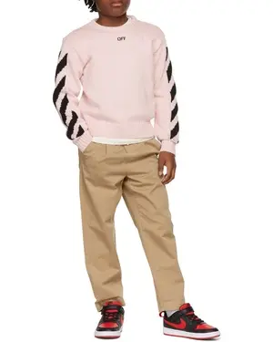 Off-White Sleeve-stripe Knitted Sweater