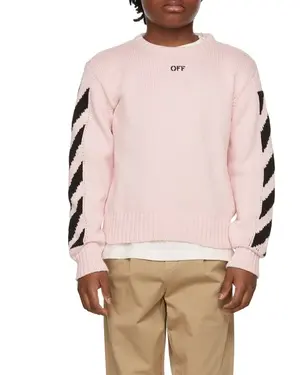 Off-White Sleeve-stripe Knitted Sweater