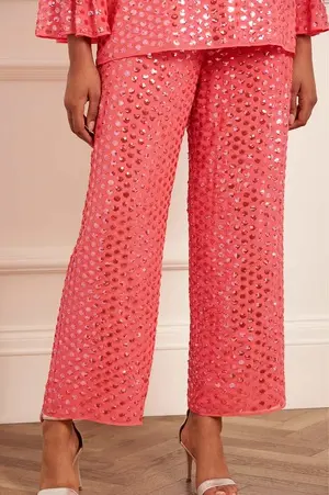 NEEDLE  THREAD Needle & Thread Raindrop Gloss Trousers