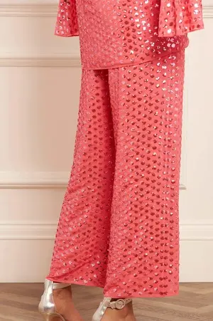 NEEDLE  THREAD Needle & Thread Raindrop Gloss Trousers