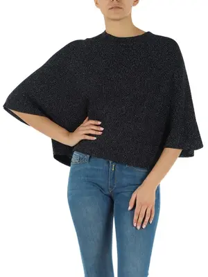 Fabiana Filippi Knit Sweater With 3/4 Bat Sleeves