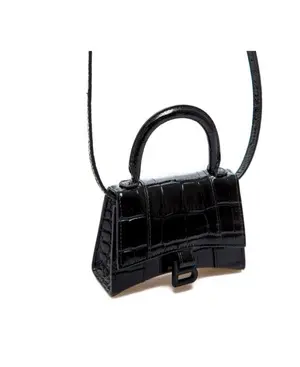 Balenciaga Mini Hourglass Da Donna In Nero