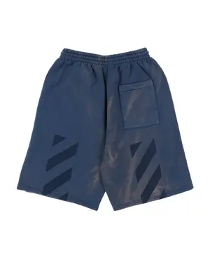 Off-White Diag-stripe Cotton Shorts