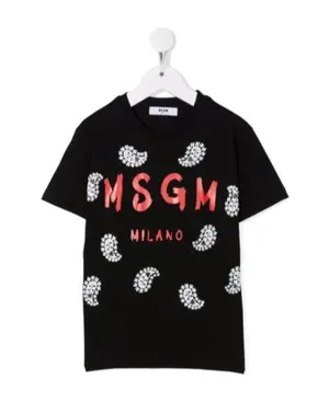 MSGM Teen Logo-print T-shirt - Black