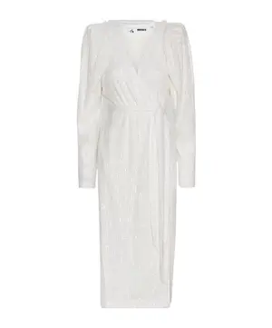 ROTATE BY BIRGER CHRISTENSEN ROTATE V-Neck Sequined Midi Wrap Dress