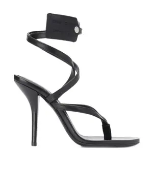 Off-White Zip-tie Tag Strappy Sandals - Black