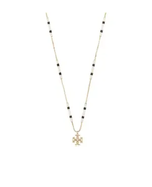 Tory Burch Kira Enamel Bar Pendant Necklace