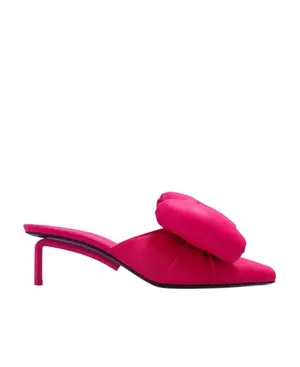 Off-White Allen Padded-bow Leather Mules - Red