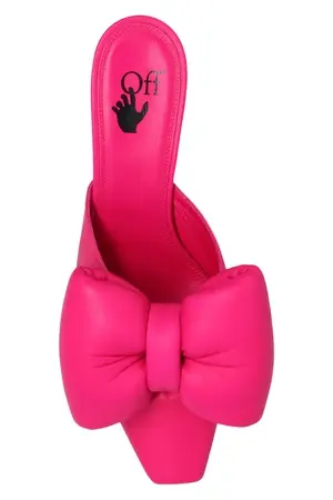 Off-White Allen Padded-bow Leather Mules