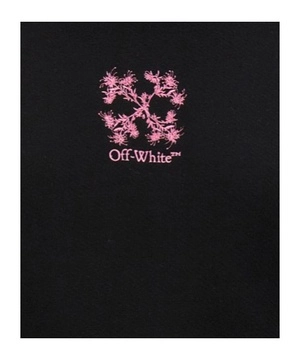 Off-White Logo Embroidered Cropped Hoodie