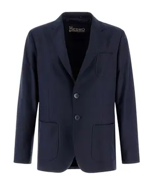 Herno Single-breasted Tailored Blazer - Blue