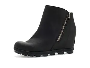 Sorel Joan Rhapsody Zip Wedge Boots Quarry/gum 2 - Black