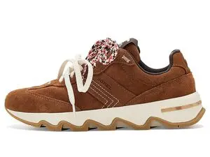 Sorel Kinetic Ember Lx Suede Sneakers With Full-grain Leather Overlays - Brown
