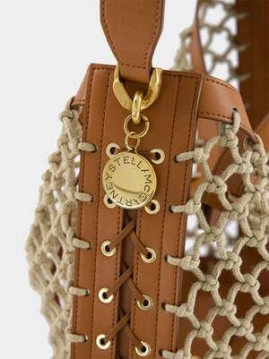 Stella McCartney Logo Knitted Shoulder Bag