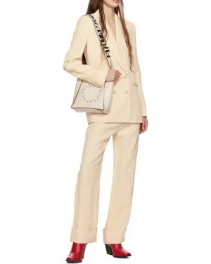 Stella McCartney Logo Perforated Shoulder Bag