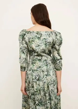 Vince Floral-print Square-neck Blouse