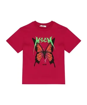 MSGM Logo-print Cotton T-shirt - Red