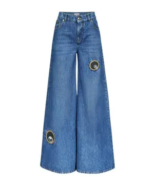 AREA Wide-leg Jeans - Blue
