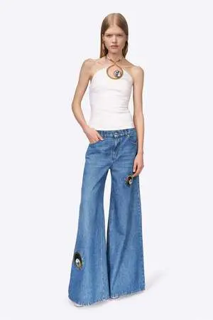 AREA Wide-leg Jeans
