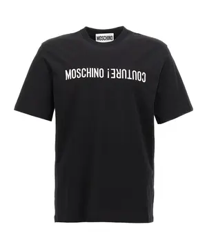 Moschino Logo-print Cotton T-shirt - Black