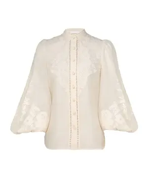 Zimmermann Ottie Embroidered Blouse - White