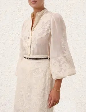 Zimmermann Ottie Embroidered Blouse