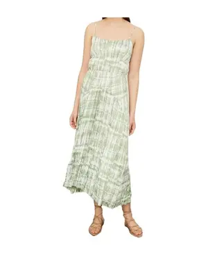 Vince Tie-dyed Suspender Dress - White