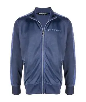 Palm Angels Garment Dyed Track Jacket - Blue