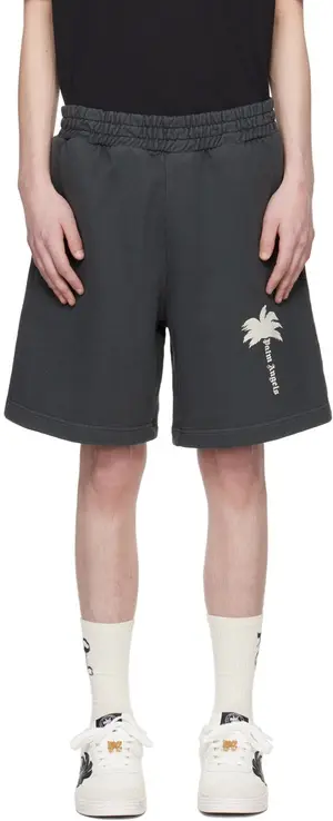 Palm Angels Palm Tree-printed Elasticated Waist Track Shorts