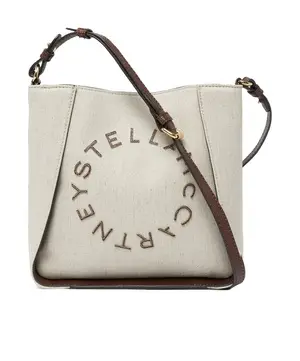 Stella McCartney Logo-appliqué Magnetic Fastened Crossbody Bag - White