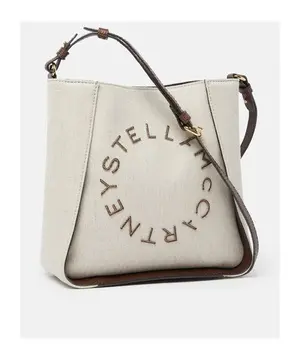 Stella McCartney Logo Appliqué Crossbody Bag - White