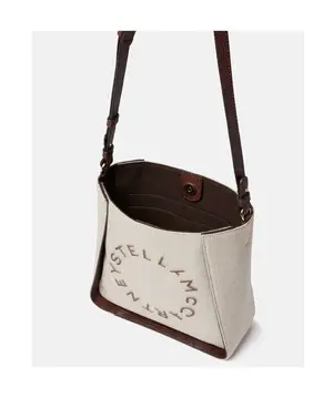 Stella McCartney Logo Appliqué Crossbody Bag - White